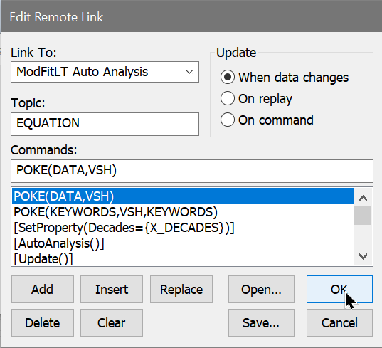 Remote connection to ModFit LT